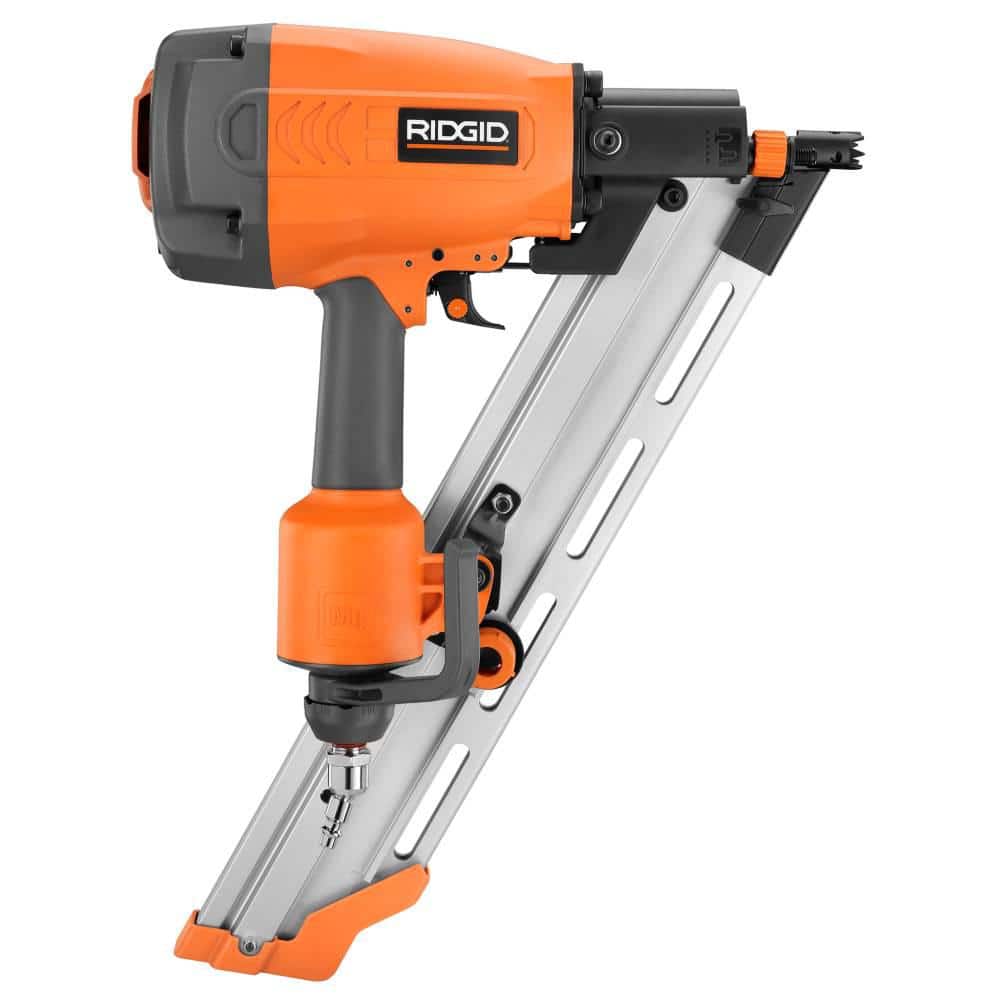 Pneumatic 30 to 34-Degree 3-1/2 in. Clipped Head Framing Nailer – RIDGID