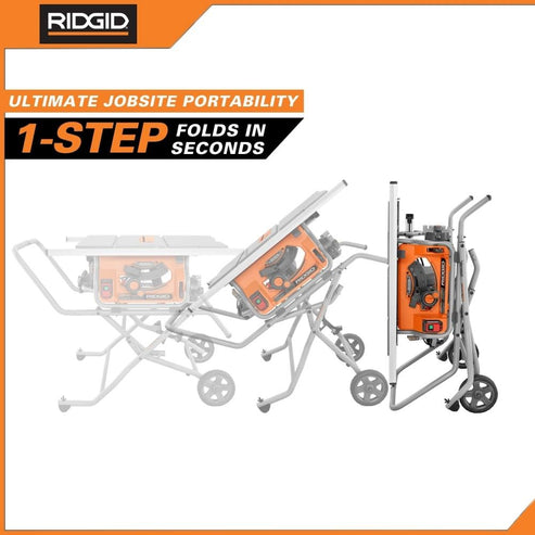 15 Amp 10 in. Portable Corded Pro Jobsite Table Saw with Stand – RIDGID