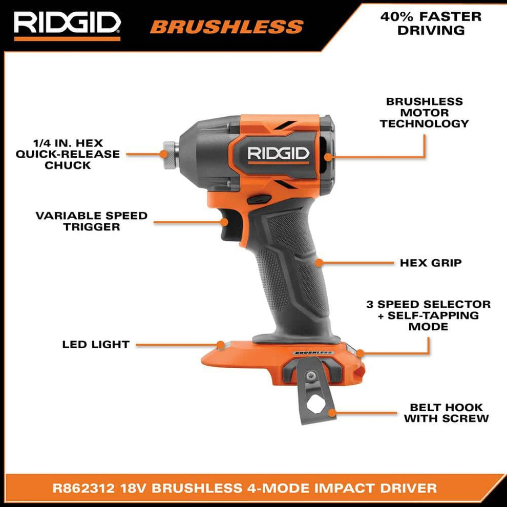 18V Brushless 2-Tool Combo Kit with 6.0 Ah and 4.0 Ah MAX Output Batte ...