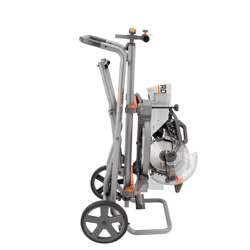 Foldable Mobile Miter Saw Stand with Mounting Braces – RIDGID