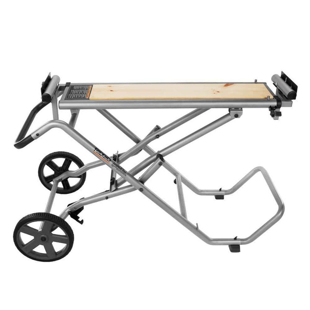 Foldable Mobile Miter Saw Stand with Mounting Braces – RIDGID